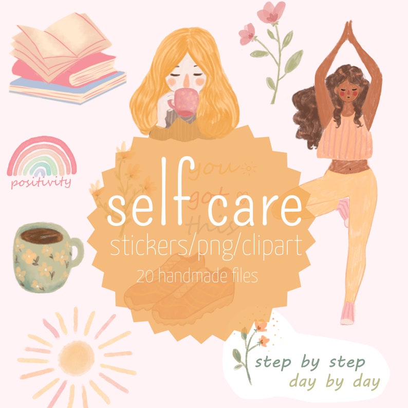 Self Care Clipart - Positivity - Self-love, Goodnotes, Ipad, Commercial ...
