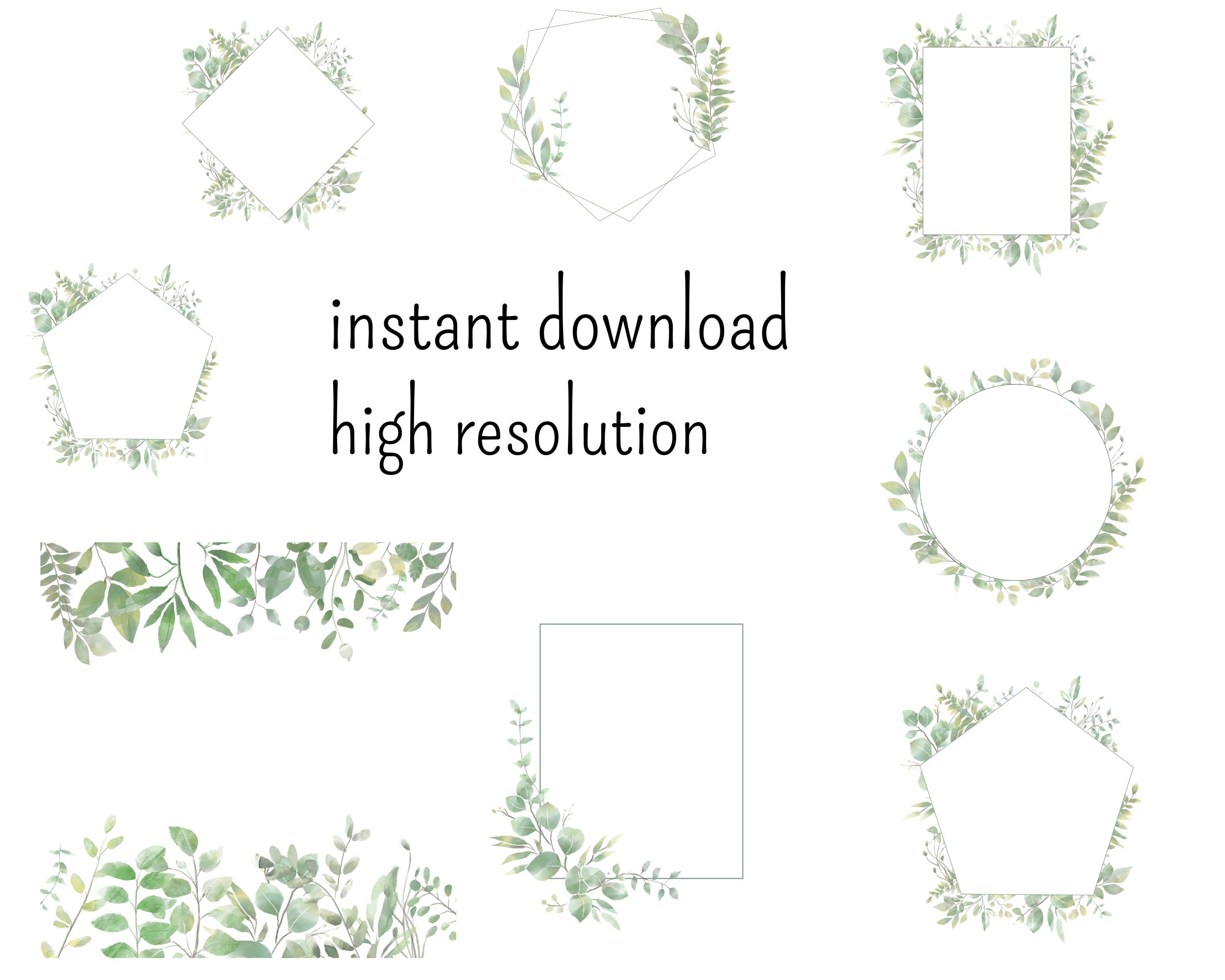Leaves Clipart Bundle, Leaf Png, Watercolor Png, Leaf Png, Greenery ...