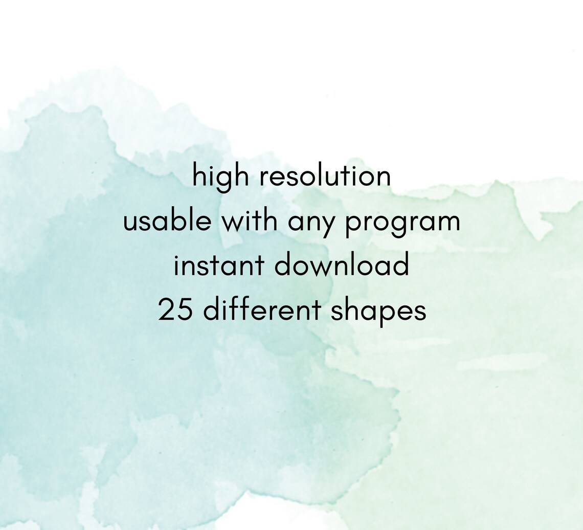 Watercolor Splashes Clipart Commercial Use Pastel - Etsy