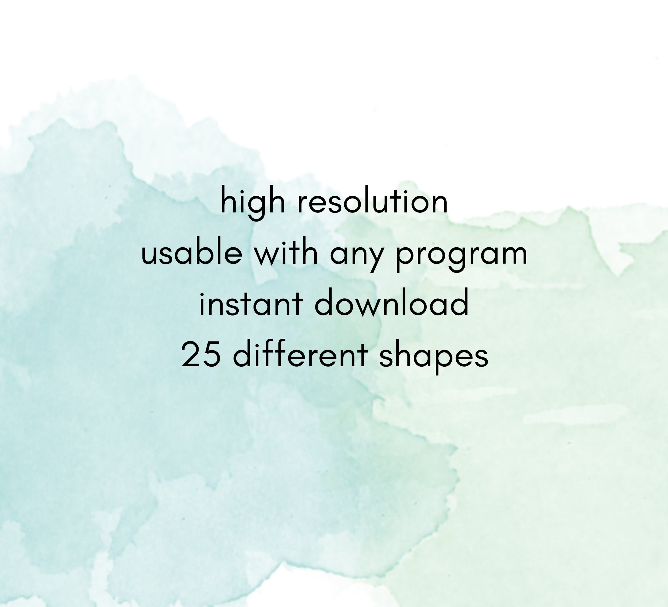 Watercolor Splashes Clipart Commercial Use Pastel - Etsy