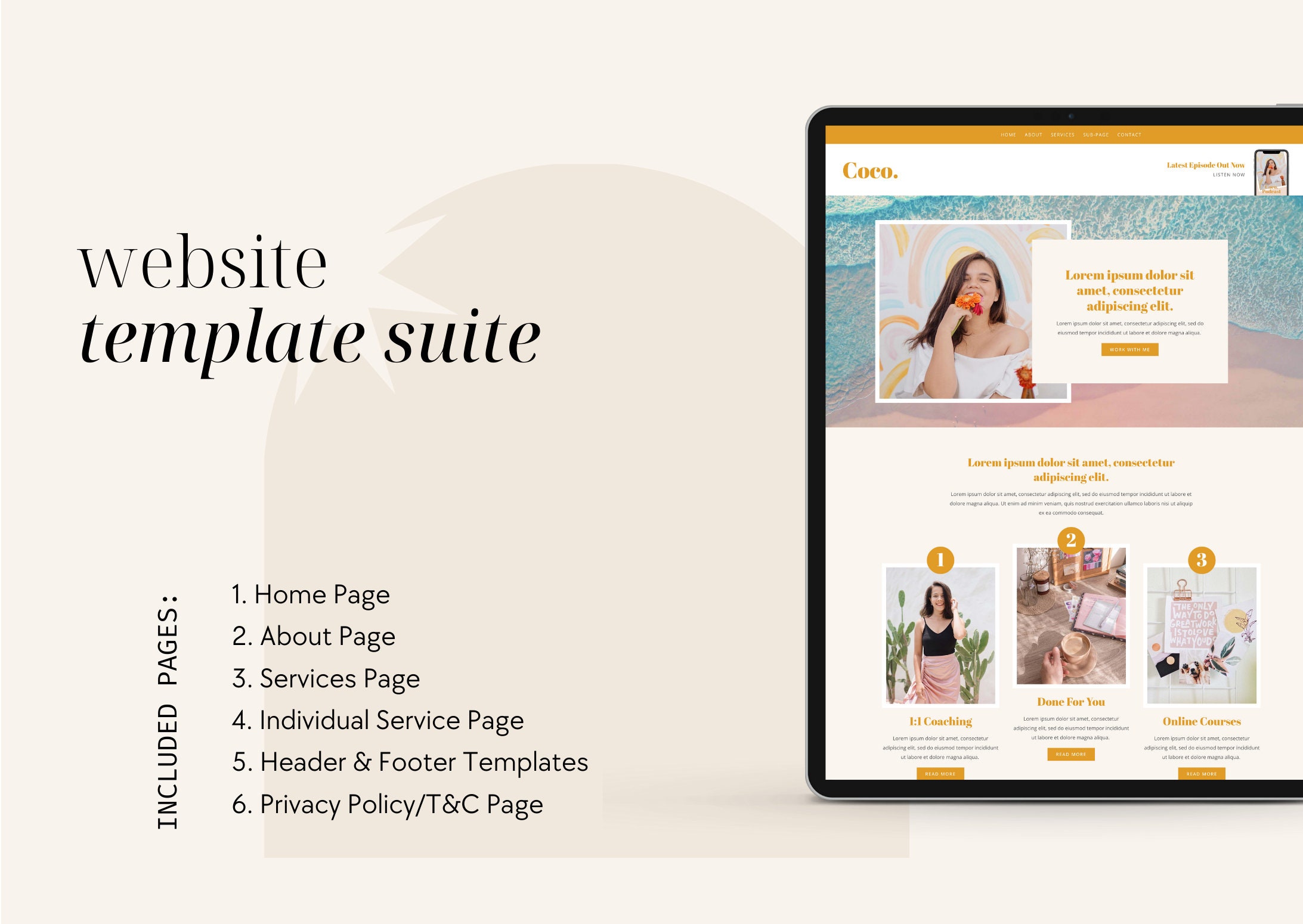 Coco Website Template for Divi Theme & Wordpress | for Content Creators ...