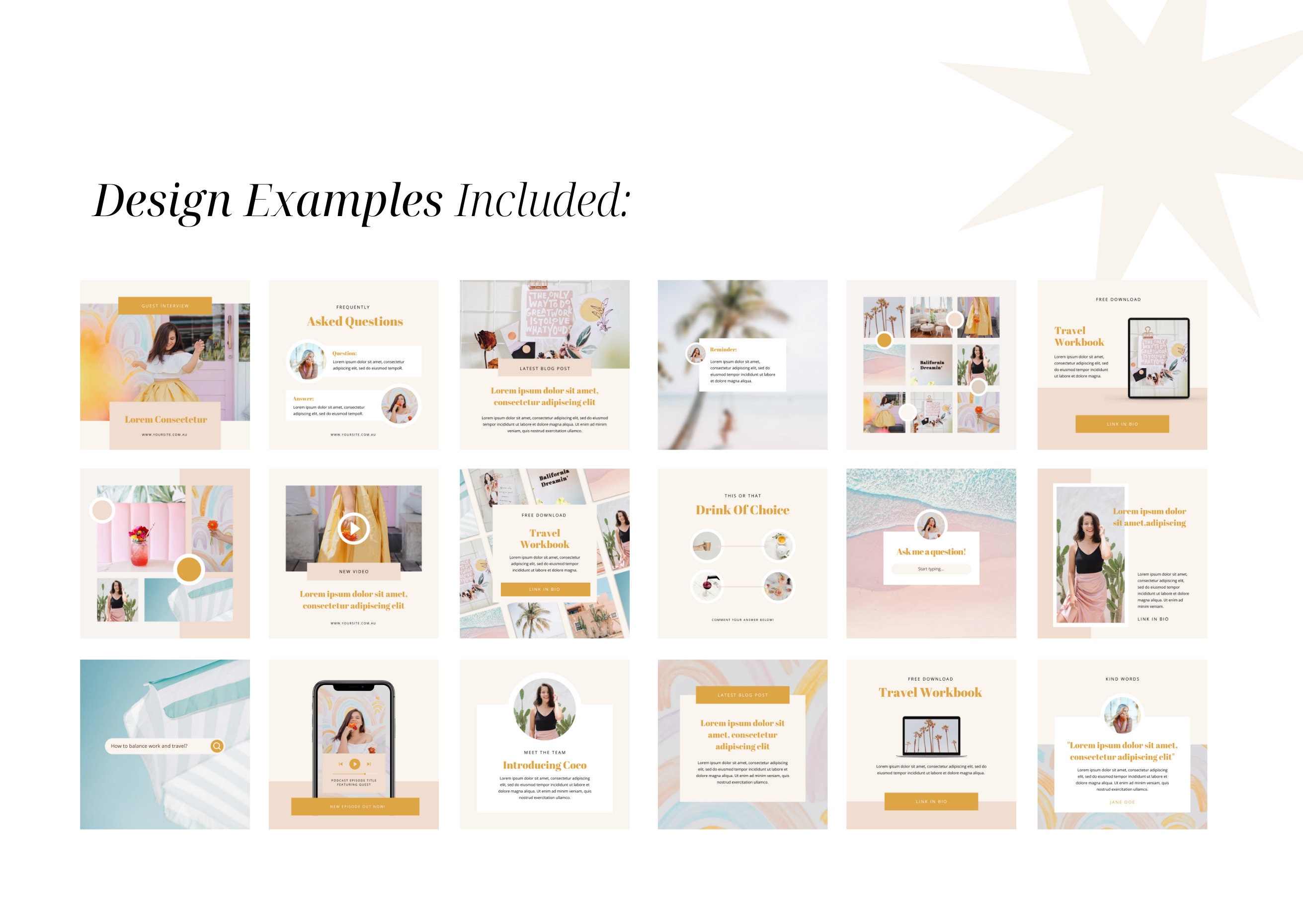 Coco Instagram Social Media Canva Templates 20 Designs Instagram ...