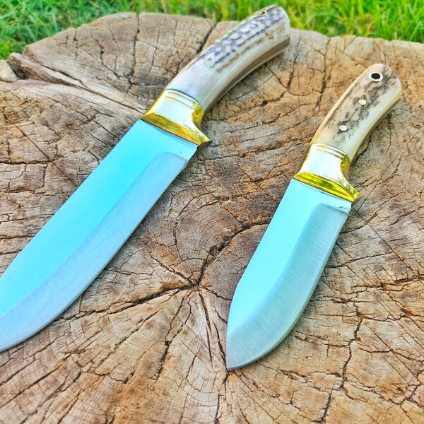 Stag Handle Hunting Knives - Etsy