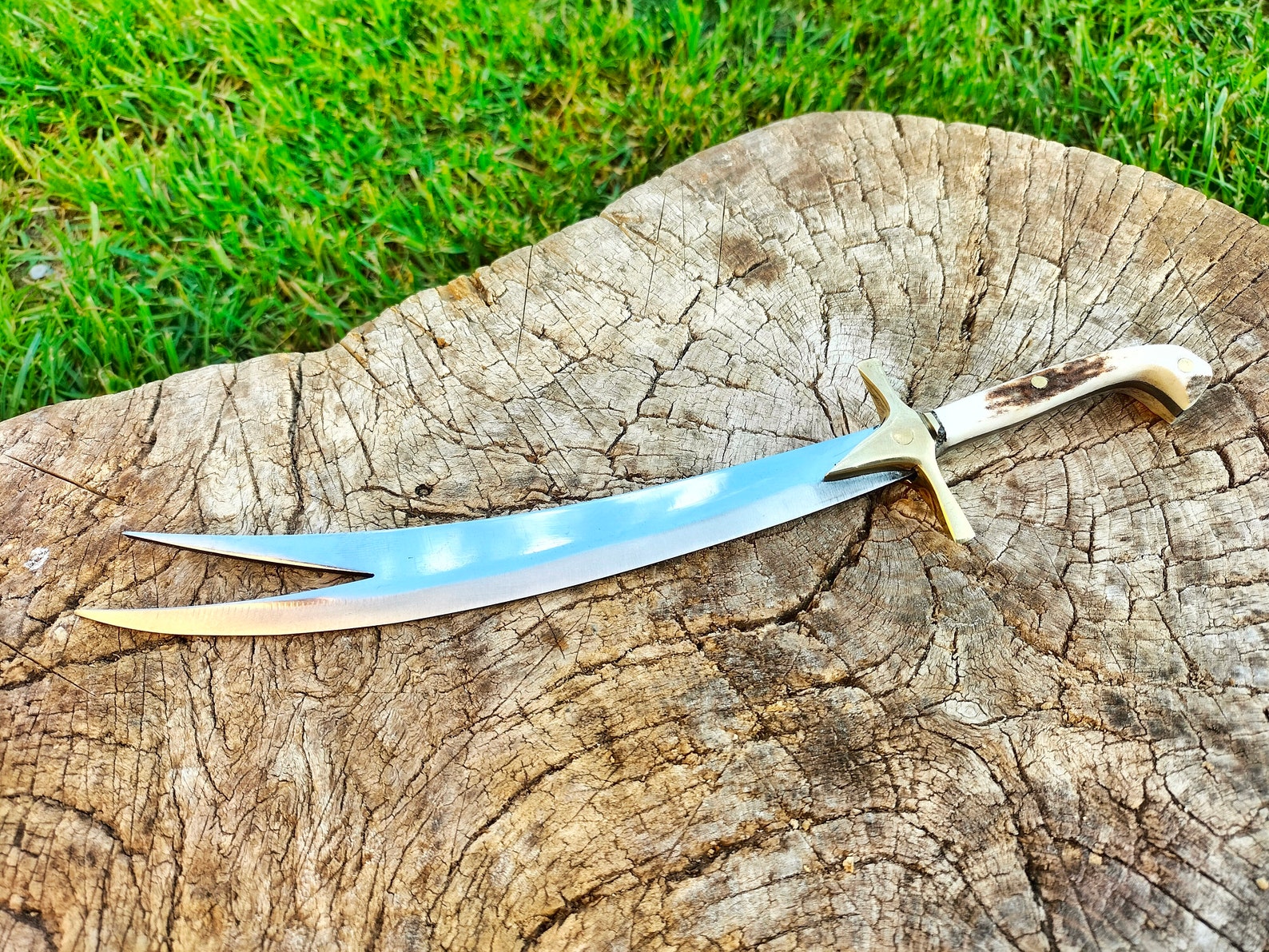 HANDMADE SWORD, DEER Antler Knife, Long Sword, Zulfiqar Sword Design ...