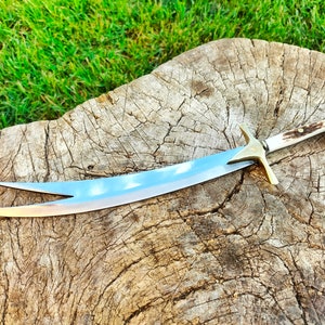 HANDMADE SWORD, DEER Antler Knife, Long Sword, Zulfiqar Sword Design ...
