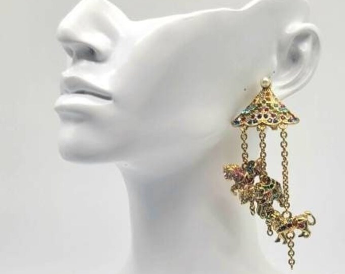 Carousel Earrings, Merry Go Round Charm Earrings, Heidi Daus Earrings ...