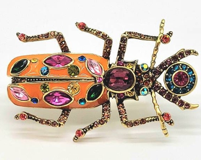 Bug Ring Gold, Insect Ring, Two Finger Ring, Double Finger Ring, Beetle ...
