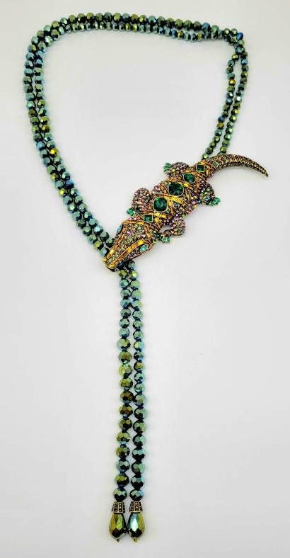 Alligator Necklace, Alligator Jewelry, Crocodile Necklace, Crocodile ...