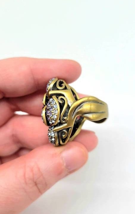 Flower Statement Ring Large Flower Ring Big Flower Ring - Etsy