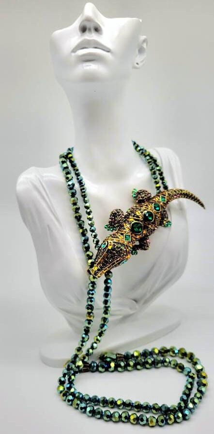 Alligator Necklace Alligator Jewelry Crocodile Necklace - Etsy