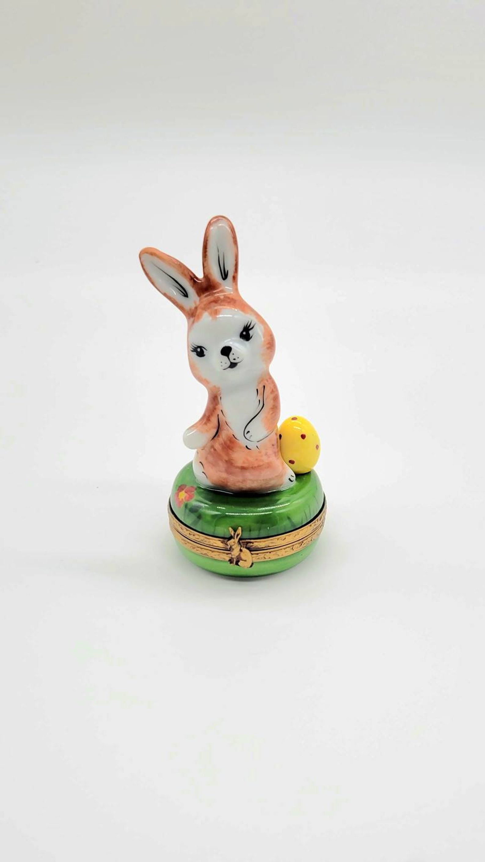 Rabbit Trinket Box, Limoges Rabbit, Easter Trinket Box, Limoges Peint ...