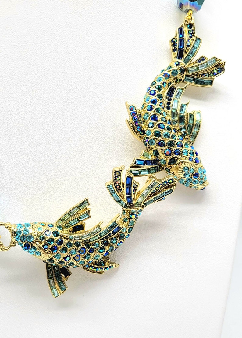 Heidi Daus Fish Necklace, Fish Stud Earrings, Fish Statement Necklace ...