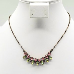 Pink Crystal Necklace Sorrelli Necklace Pink Rhinestone - Etsy