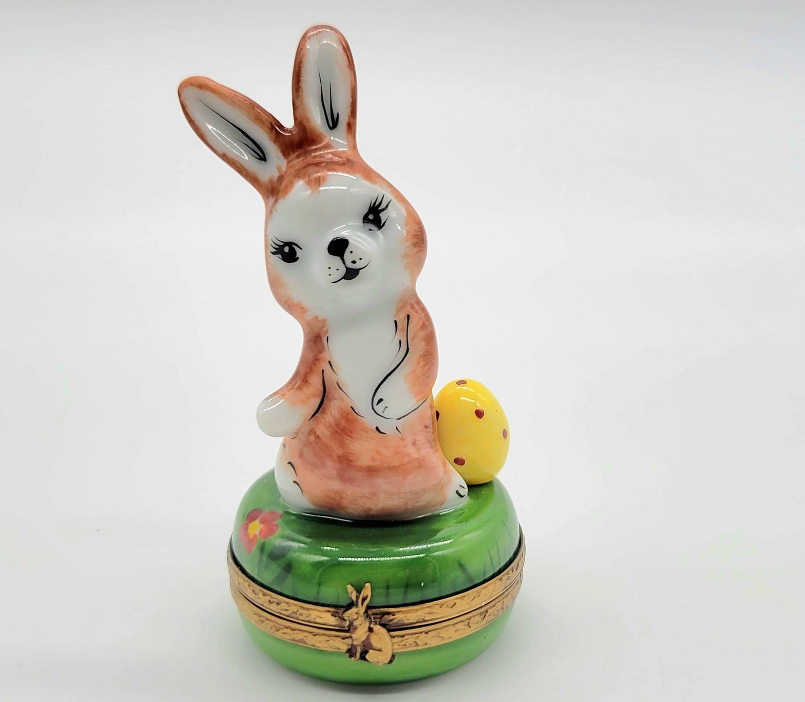 Rabbit Trinket Box, Limoges Rabbit, Easter Trinket Box, Limoges Peint ...