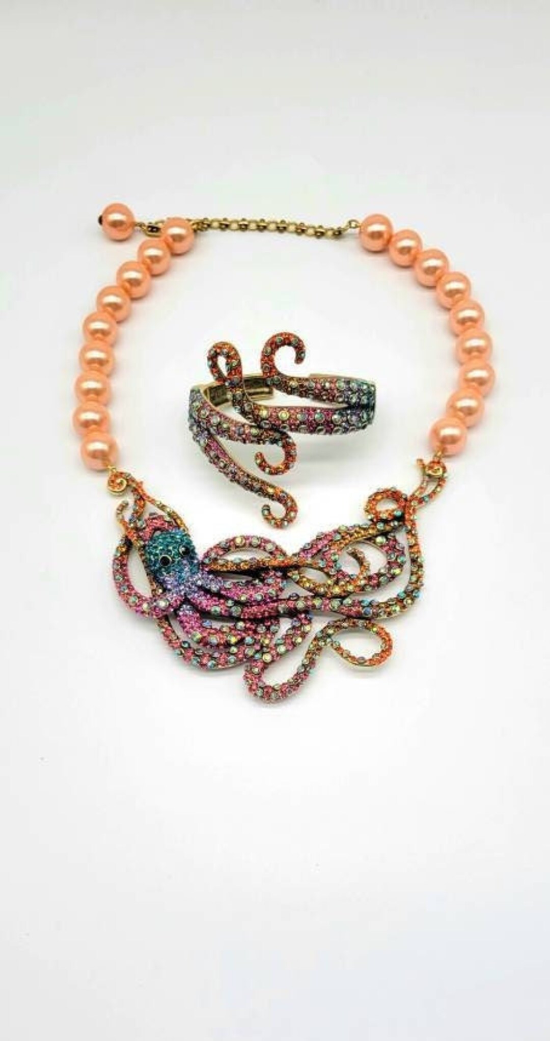 Octopus Necklace Gold Octopus Cuff Tentacles Bracelet Large - Etsy