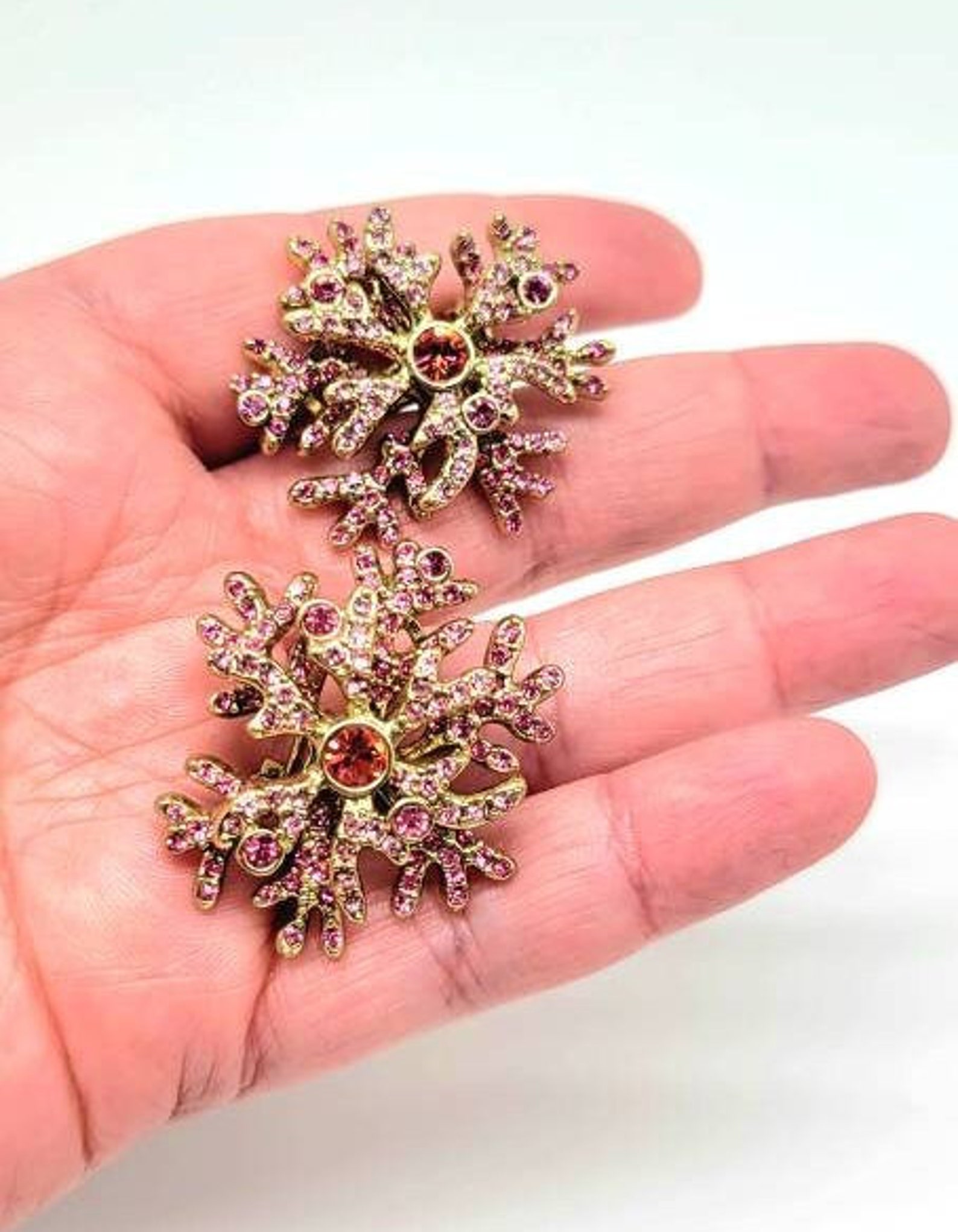 Coral Branch Necklace, Coral Branch Earrings, Heidi Daus Set, Coral ...