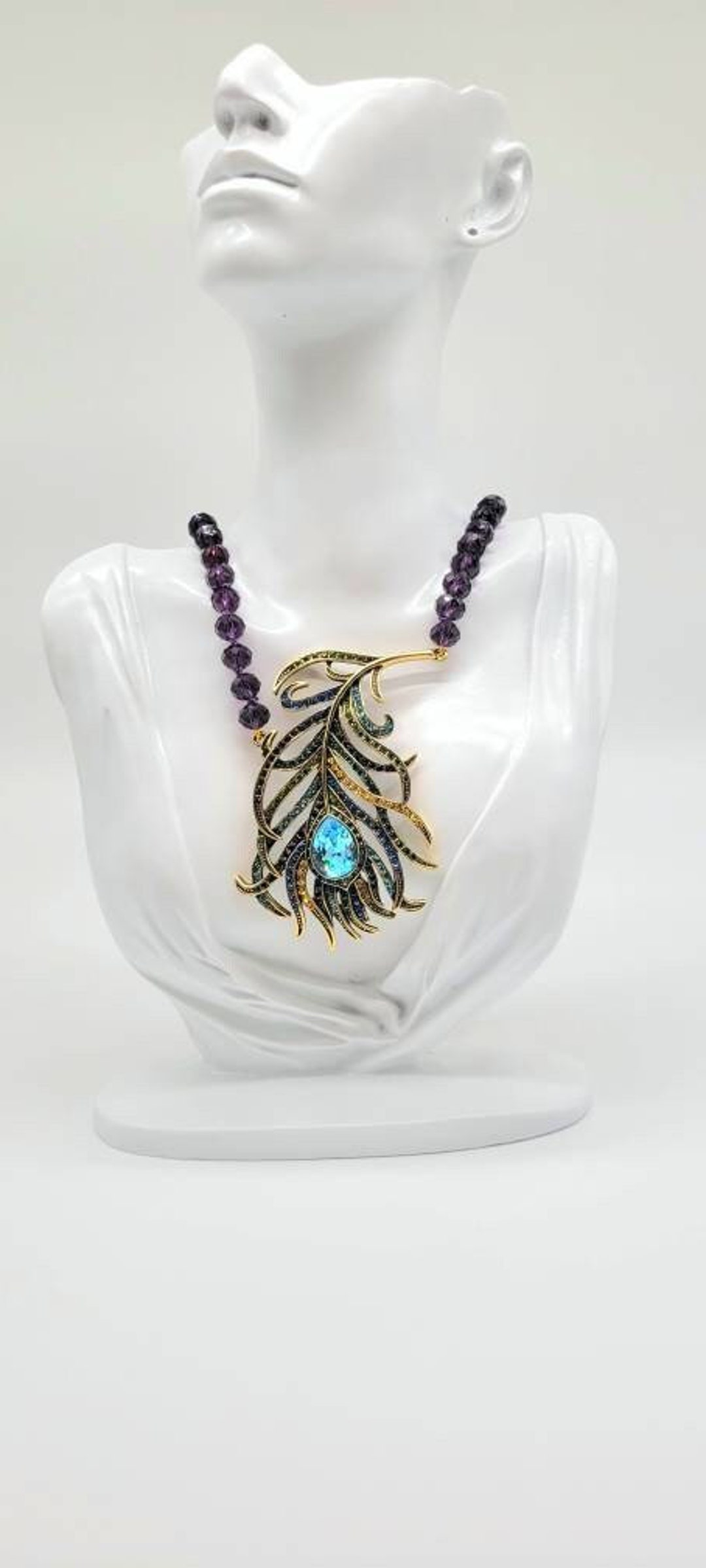 Peacock Feather Necklace Feather Necklace For Women Gold Feather Necklace Feather Pendant