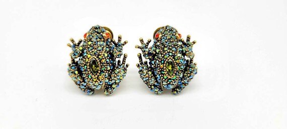 Toad Earrings Toad Jewelry Frog Earrings Stud Frog Clip on Earrings Frog Earrings Gold Frog Jewelry Heidi Daus Toad Earrings Wiccan Etsy