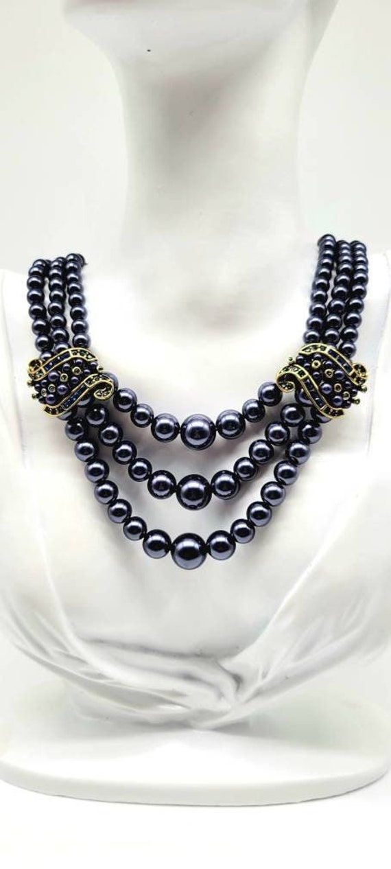 vintage pearl 1920s necklace - Gem