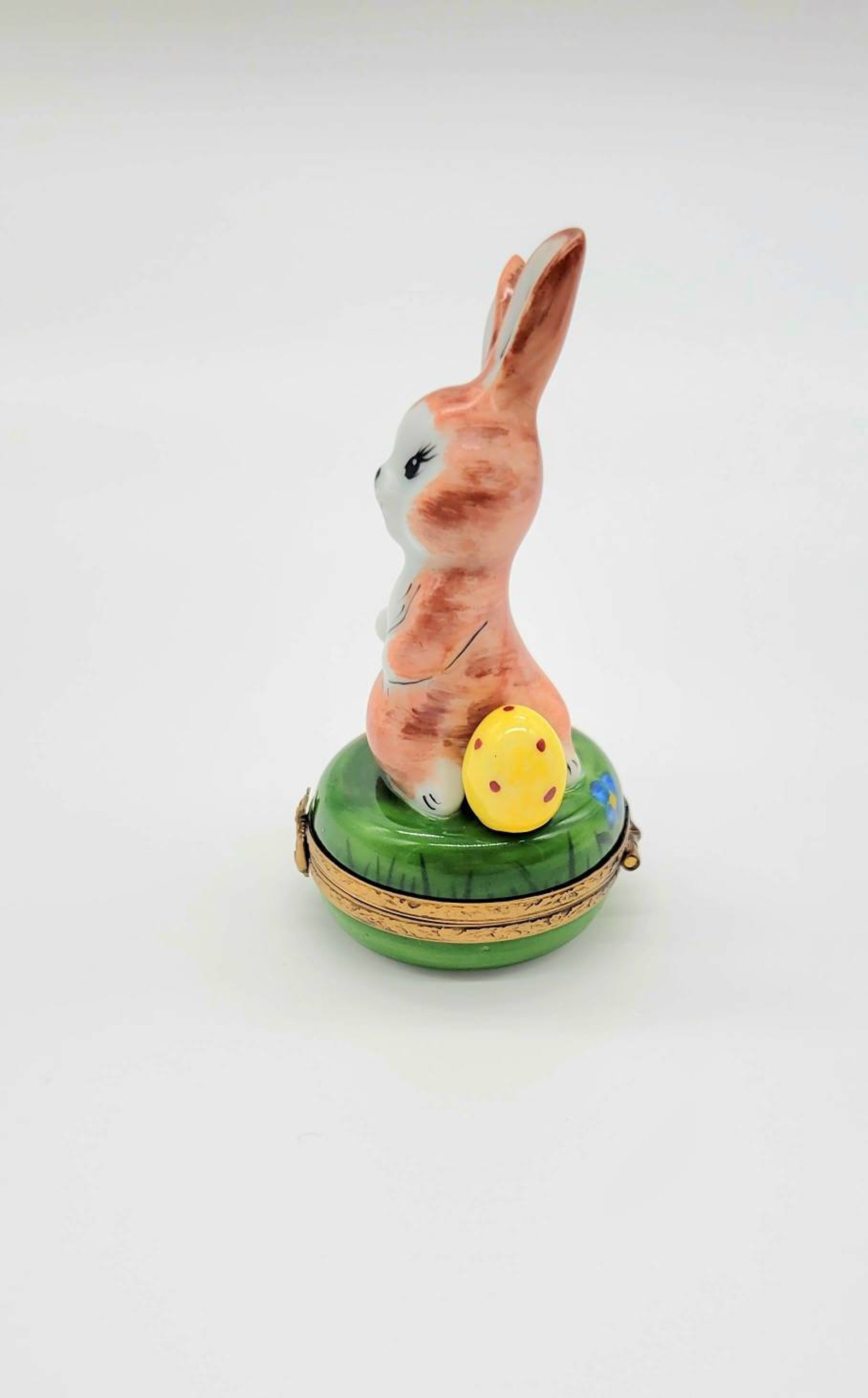 Rabbit Trinket Box, Limoges Rabbit, Easter Trinket Box, Limoges Peint ...