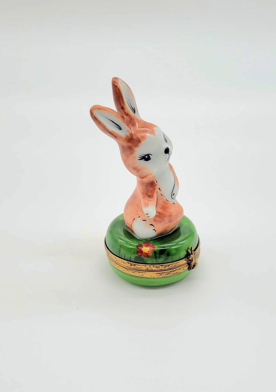 Rabbit Trinket Box, Limoges Rabbit, Easter Trinket Box, Limoges Peint ...