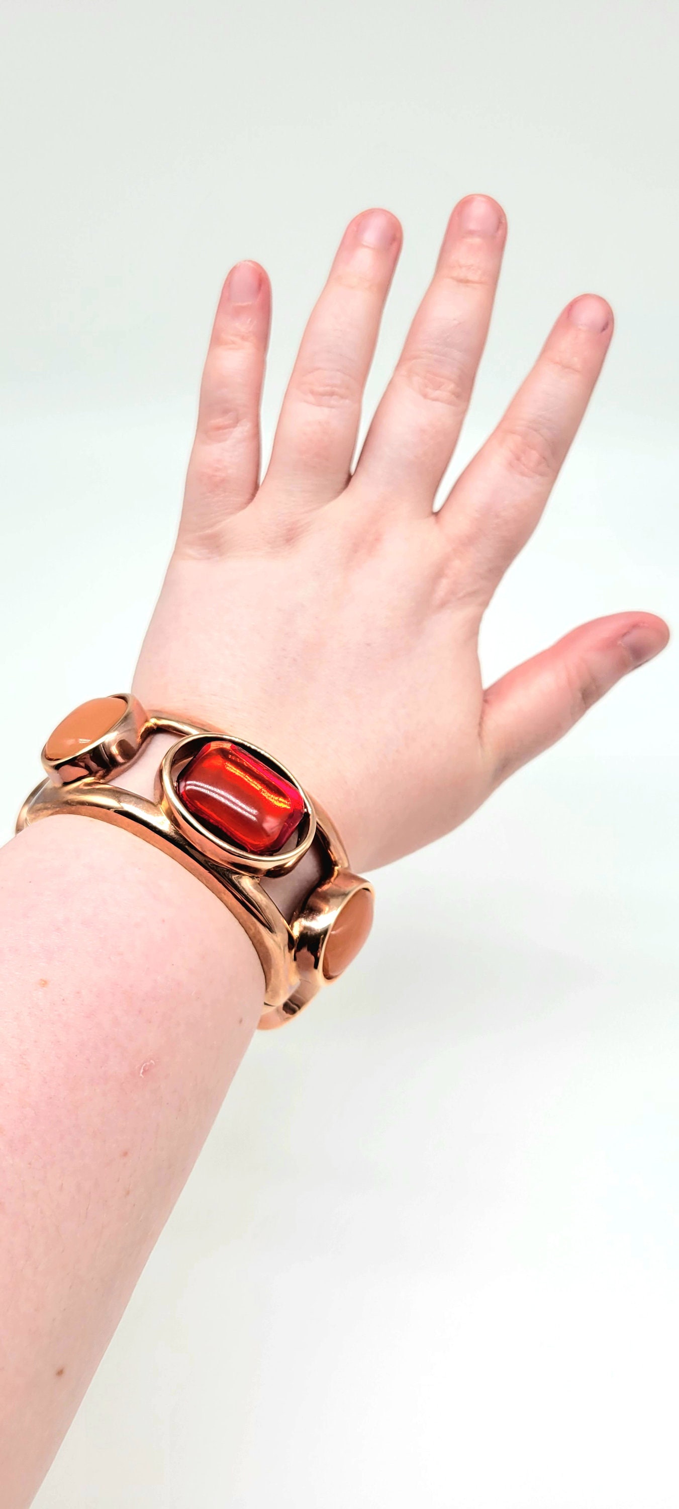Chunky Rose Gold Bracelet, Rose Gold Bangle Bracelet, Resin Bangle ...
