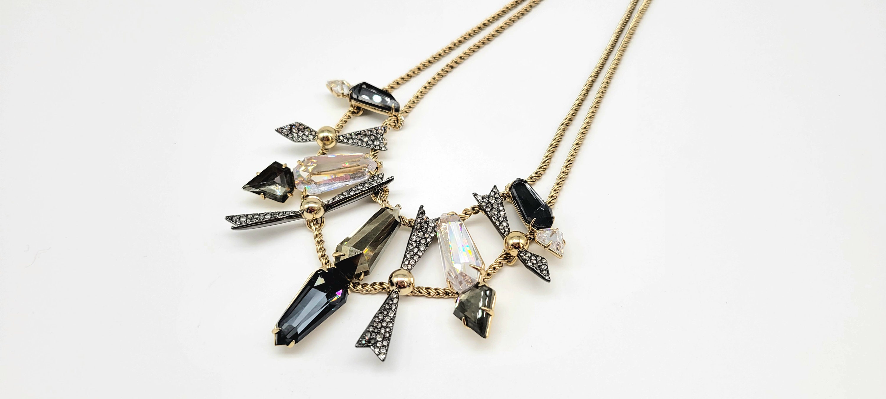 Spike Necklace Chain, Crystal Spike Choker, Spike Necklace Gold, Spiky ...