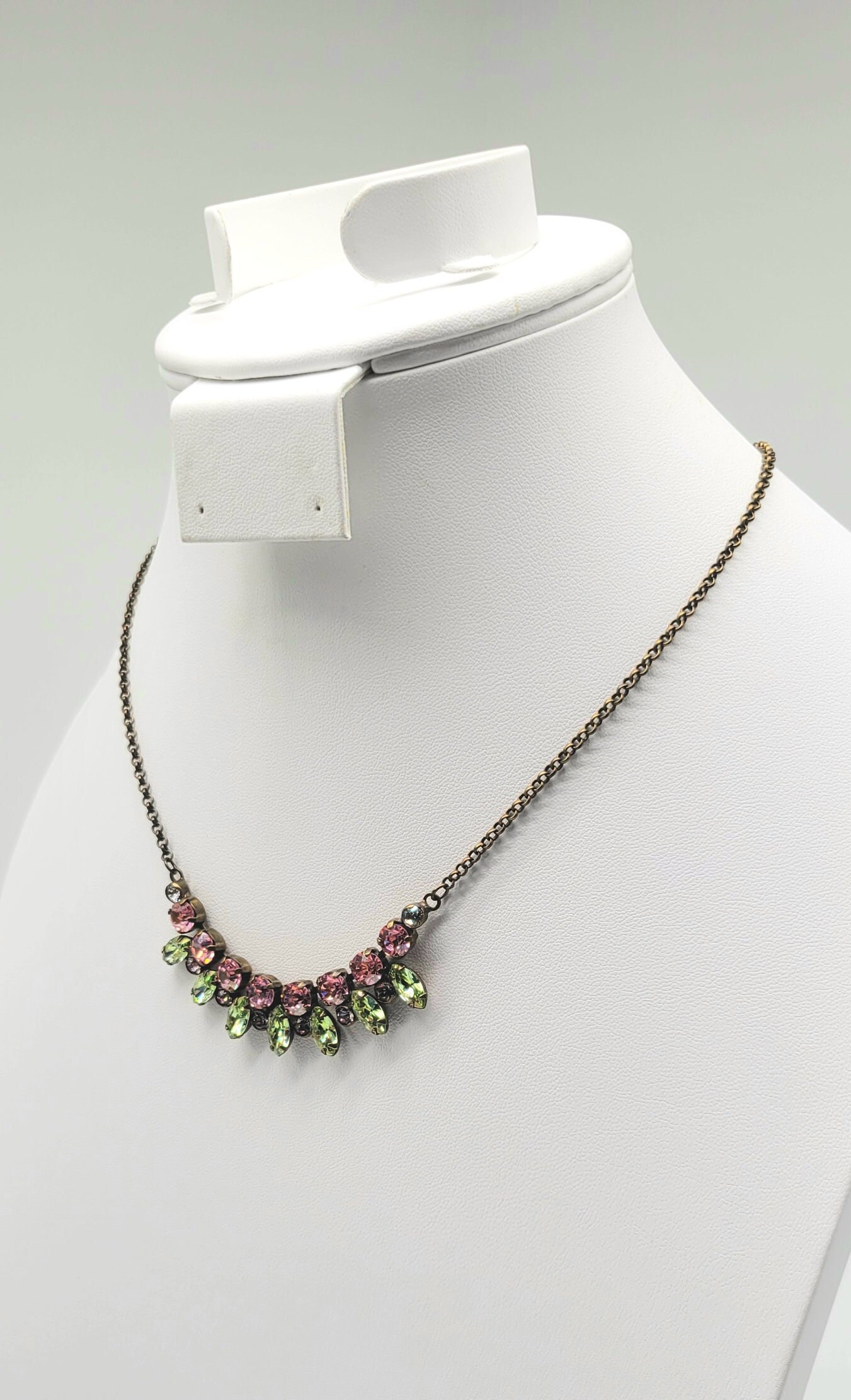 Pink Crystal Necklace, Sorrelli Necklace, Pink Rhinestone Necklace ...