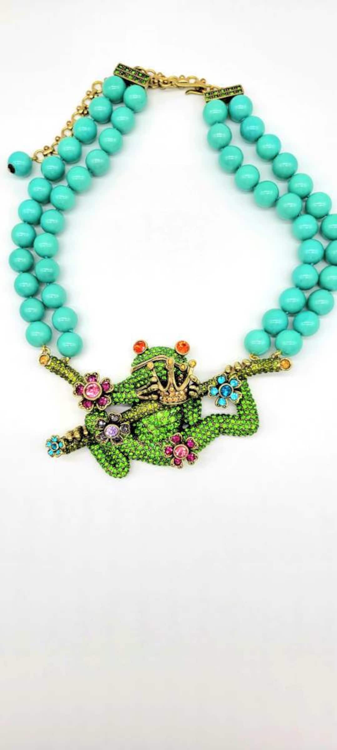Frog Prince Necklace, Heidi Daus Frog Necklace, Frog Necklace, Treefrog ...