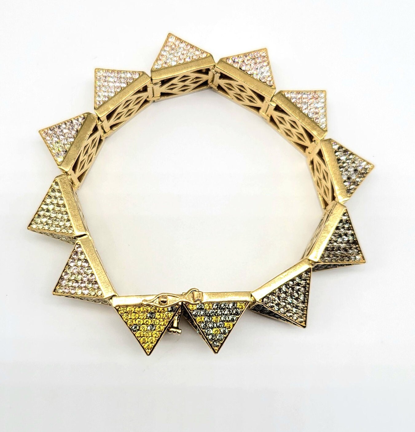 Gold Pyramid Bracelet, Eddie Borgo Bracelet, Gold Spike Bracelet ...
