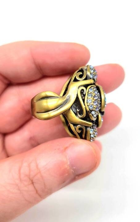 Flower Statement Ring Large Flower Ring Big Flower Ring - Etsy