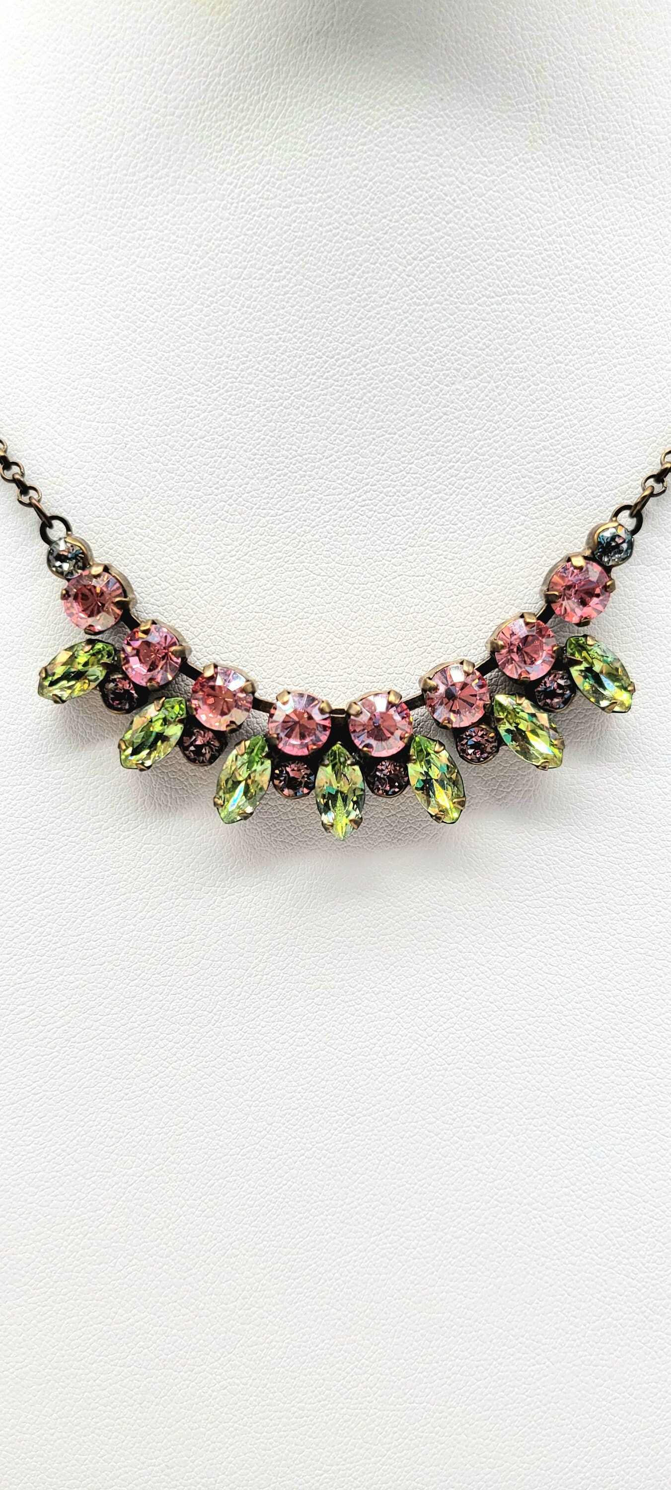 Pink Crystal Necklace, Sorrelli Necklace, Pink Rhinestone Necklace ...