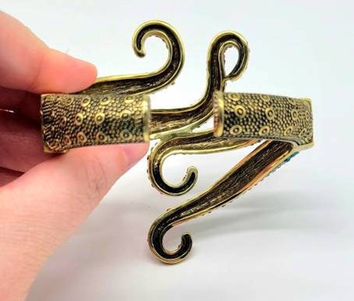 Octopus Necklace Gold Octopus Cuff Tentacles Bracelet Large - Etsy