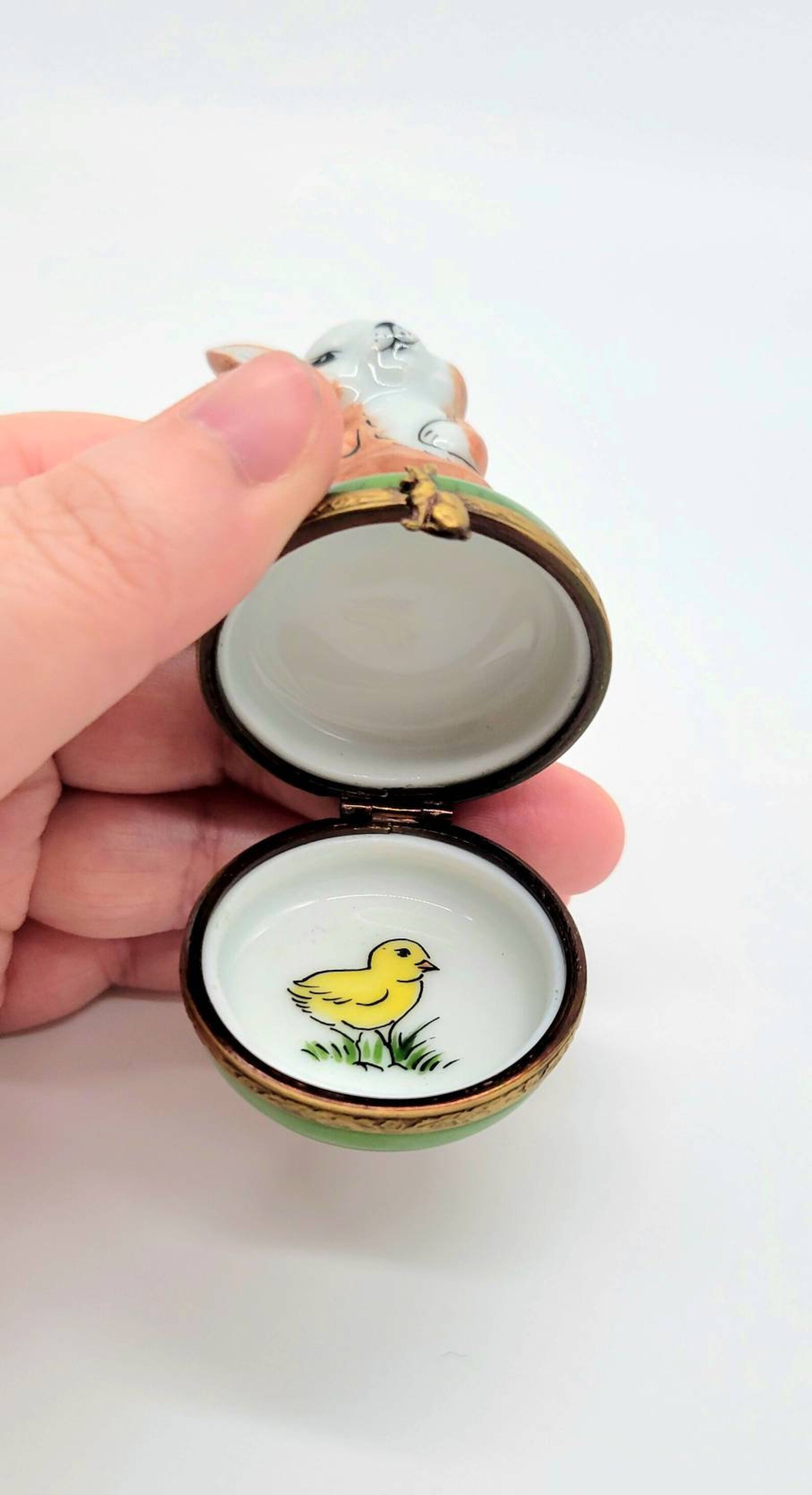 Rabbit Trinket Box, Limoges Rabbit, Easter Trinket Box, Limoges Peint ...