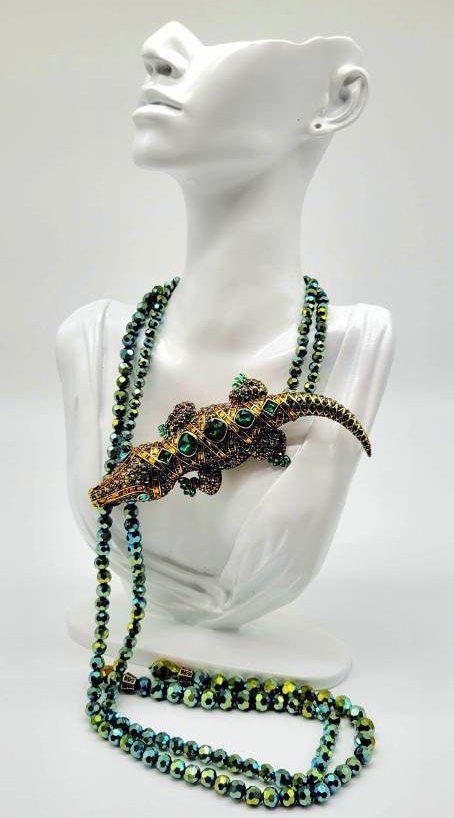 Alligator Necklace Alligator Jewelry Crocodile Necklace - Etsy