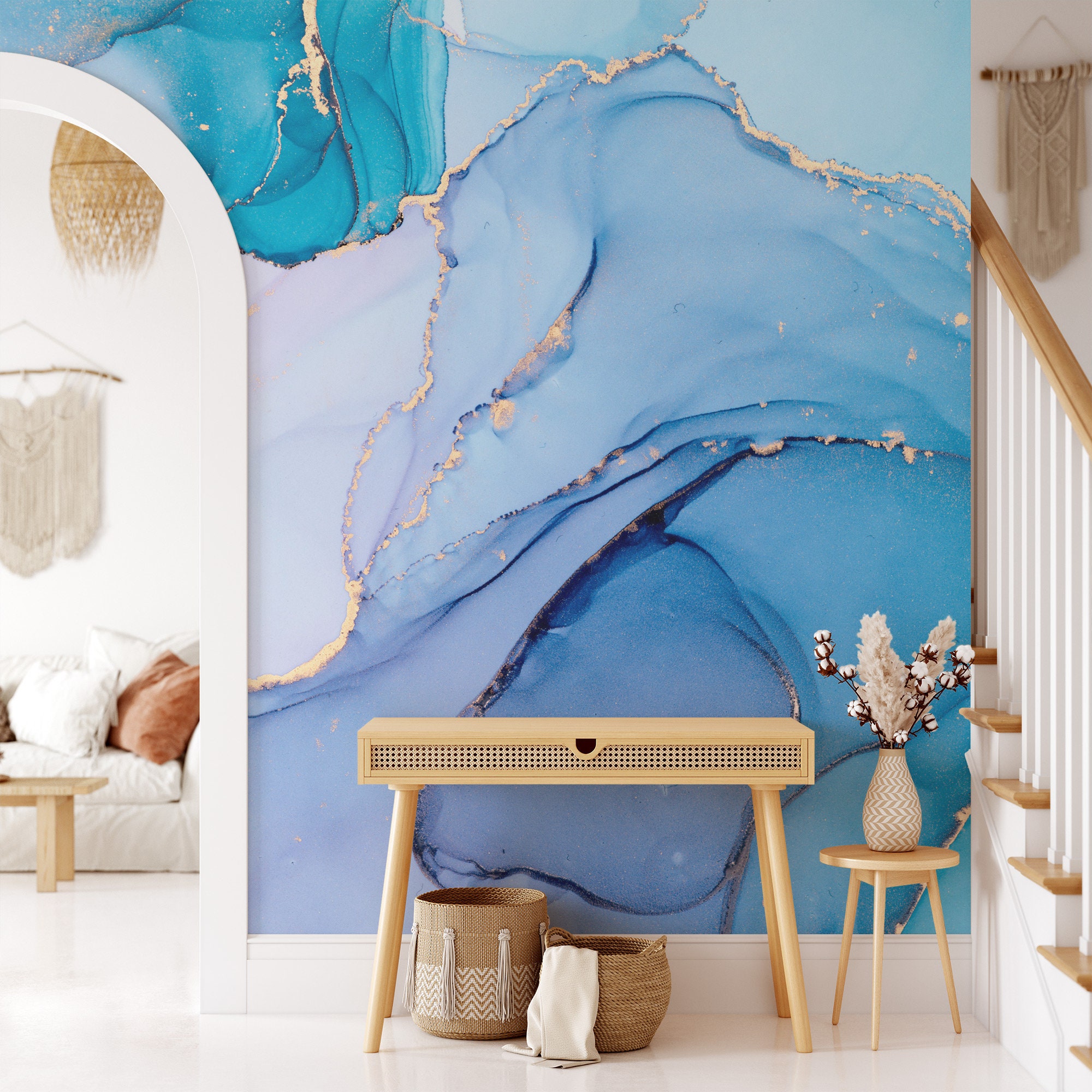 Blue Interior Wallpaper Texture