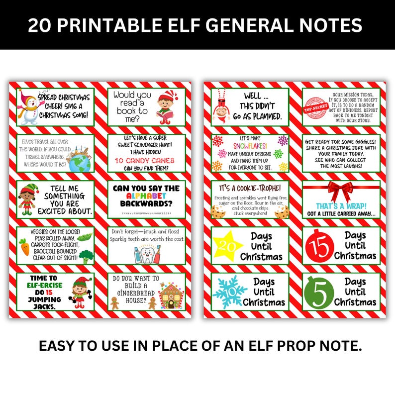 Printable Elf Adventure Kit | Notes, Letters & Props | Christmas Elf ...