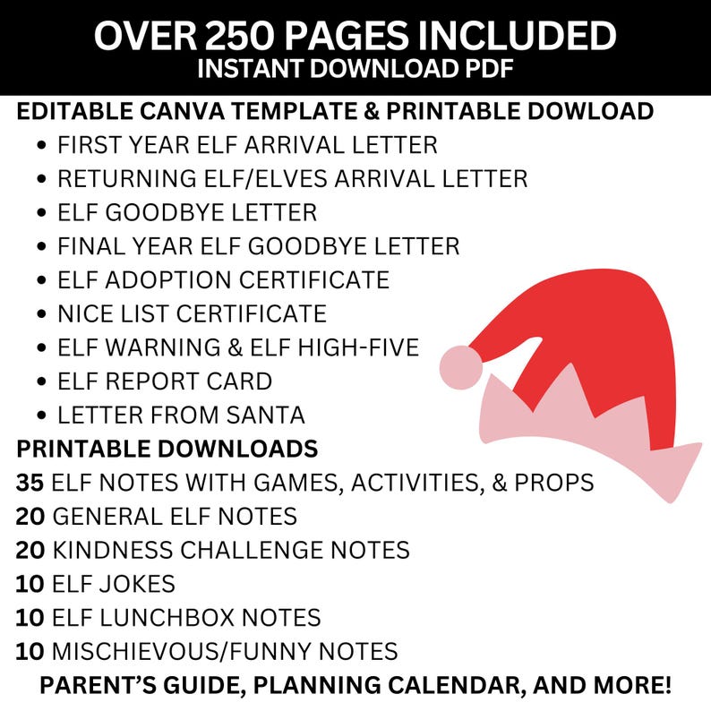 Printable Elf Bundle | 250+ Pages Elf Activities, Letters & Props ...