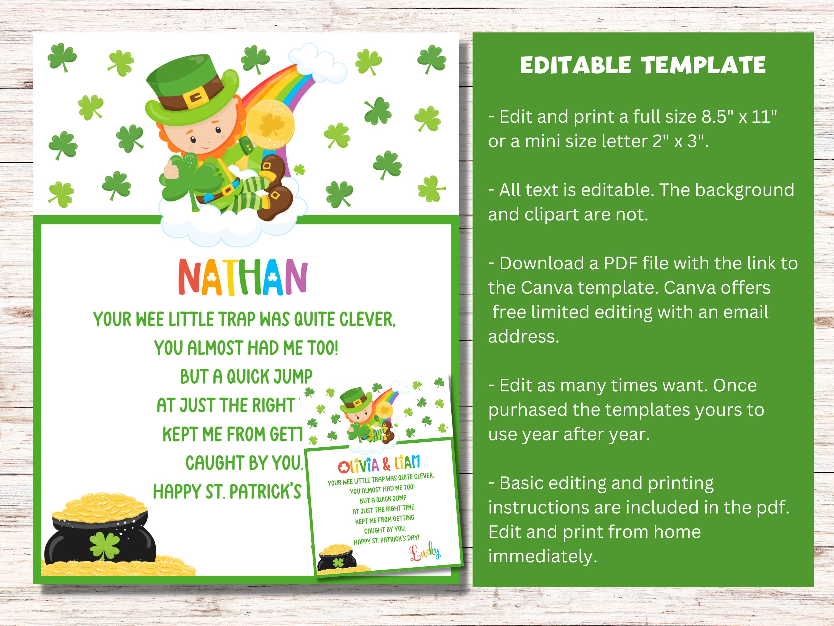 Printable Letter From the Leprechaun, Leprechaun Letter, Mini ...