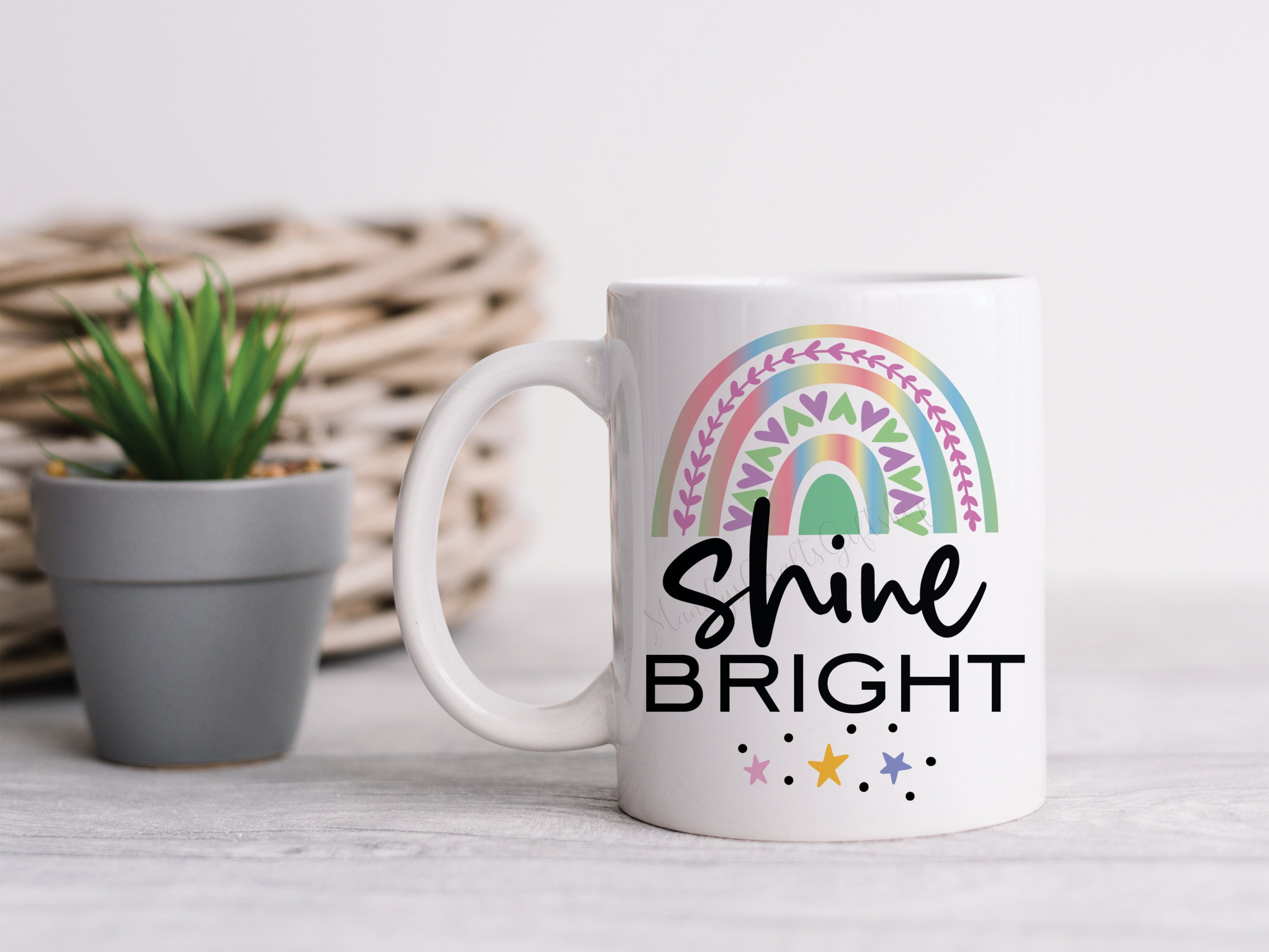 Shine Bright Rainbow Mug - Etsy