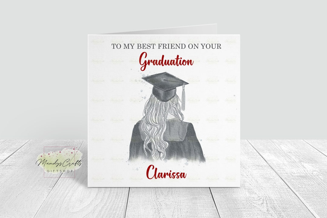 Graduation Card for Her, Personalise With Name/relation, Daughter ...