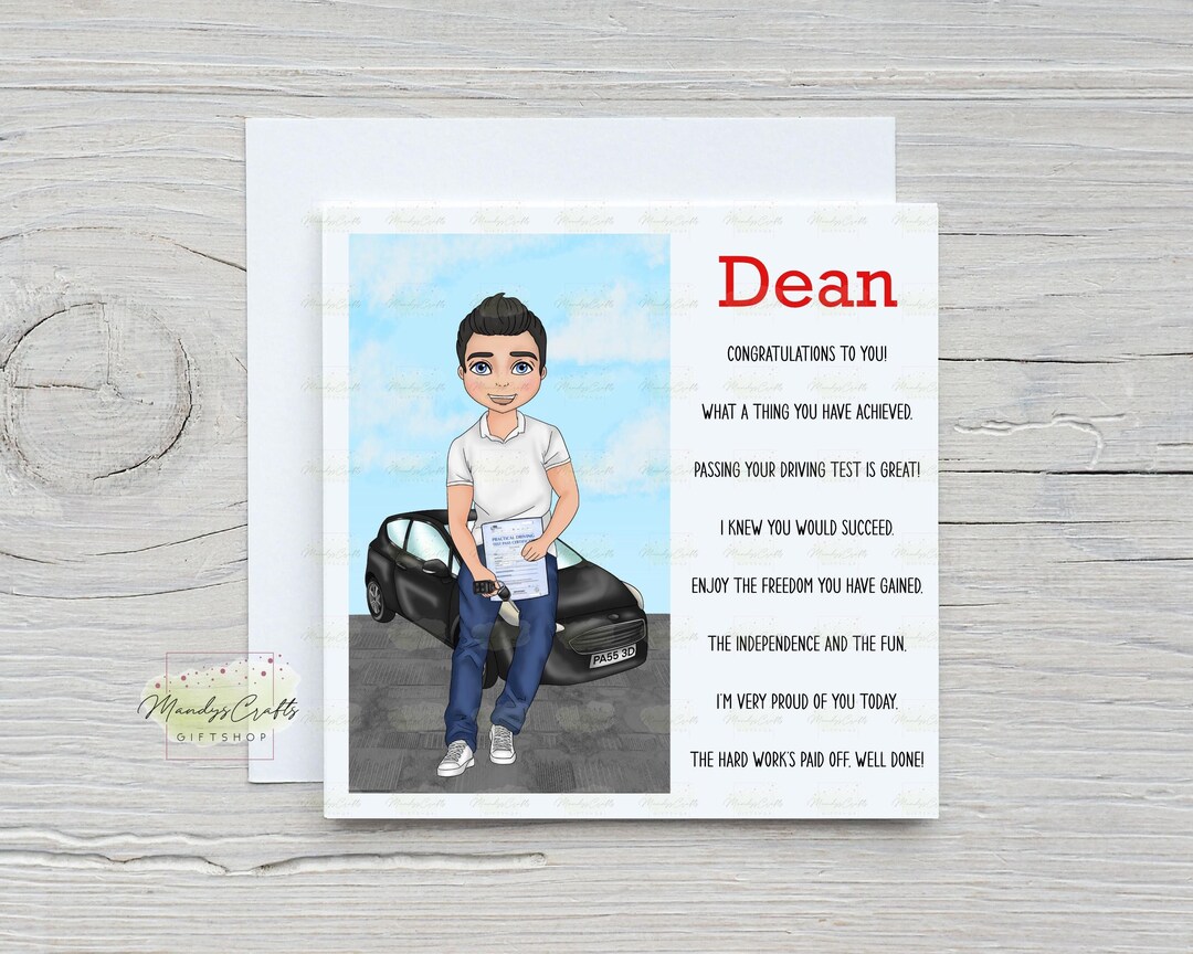 Congratulations Driving Test Greeting Card, You've Passed, Personalised ...