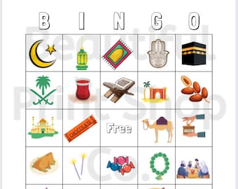 Ramadan Bingo, Ramadan Game, Ramadan Mubarak Game, Ramadan Activity ...