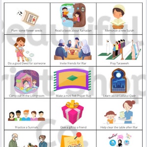 Ramadan Advent Cards, Ramadan Task Cards, Ramadan Activity Cards ...