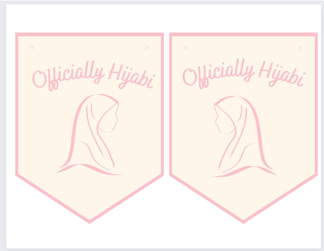 Officially Hijabi Banner: Party Decorations, Cupcake Toppers (digital ...