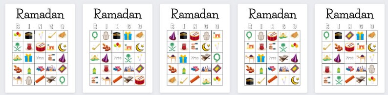 Ramadan Bingo, Ramadan Game, Ramadan Mubarak Game, Ramadan Activity ...