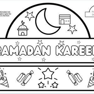 Ramadan Hat Printable, Ramadan Mubarak Hat, Ramadan Kareem Hat - Etsy
