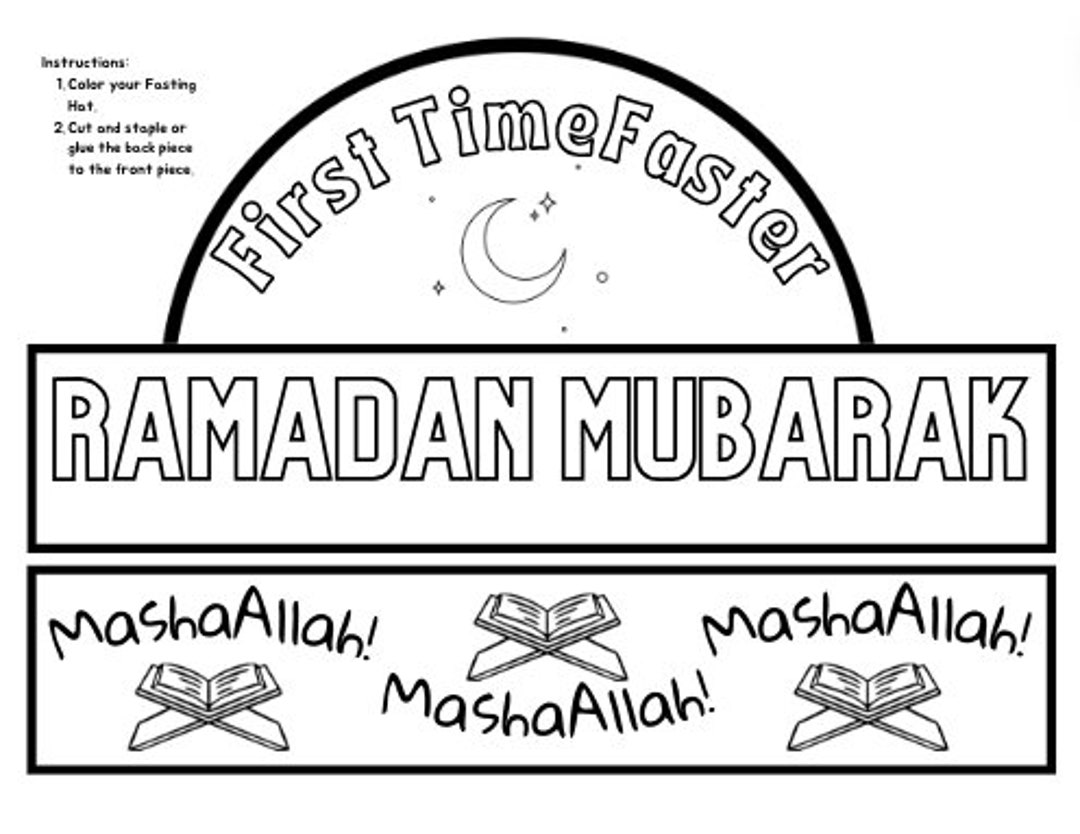 First Time Fasting Ramadan Crown, Fasting Ramadan Hat, Fasting Ramadan ...