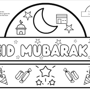 Eid Hat Printable - Etsy