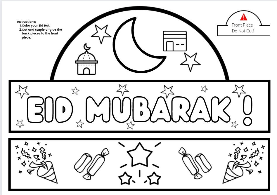 Eid Hat Printable - Etsy